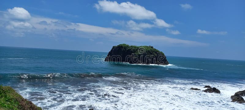 Karangtawulan Beach West Java Indonesia Stock Photo - Image of tawulan ...