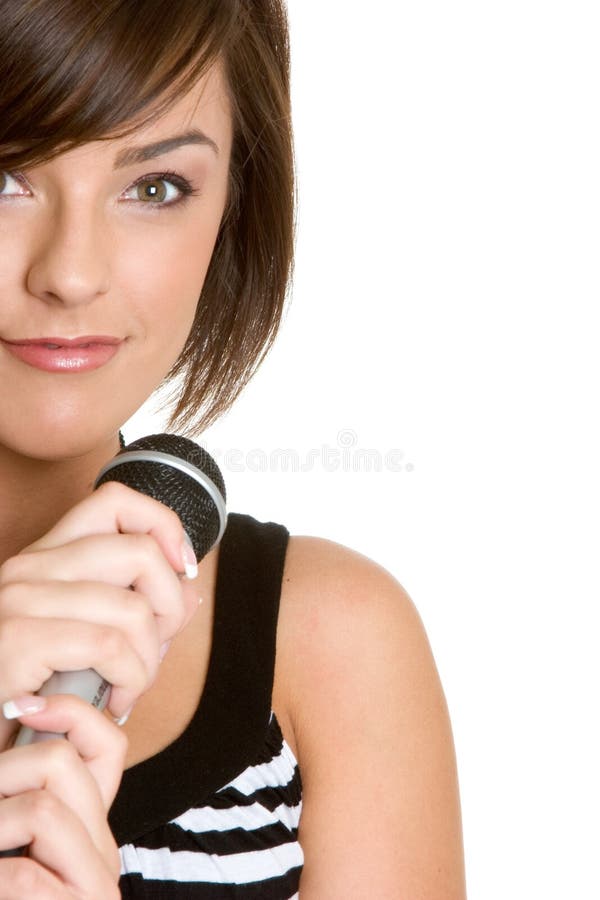 Karaoke Girl stock photo. Image of holding, latin, latino - 12337332