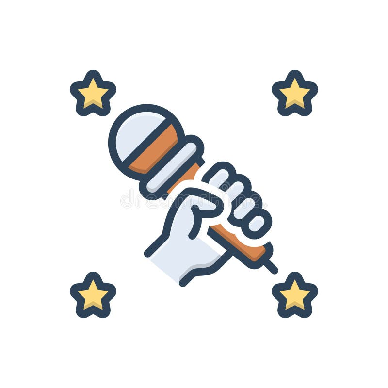 Color Illustration Icon for Karaoke, Mic and Musical Stock Illustration ...