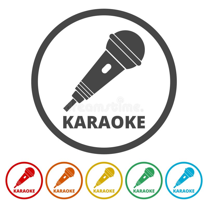Karaoke Icon on White Vector Stock Vector - Illustration of studio ...