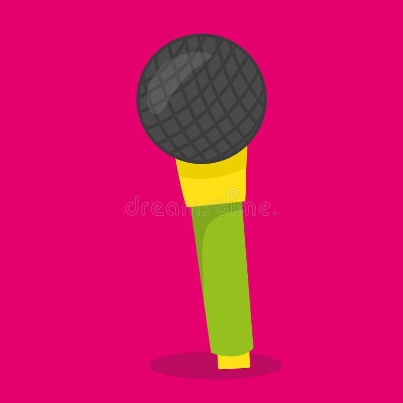 Karaoke Microphone Green 10 Stock Vector - Illustration of vector ...