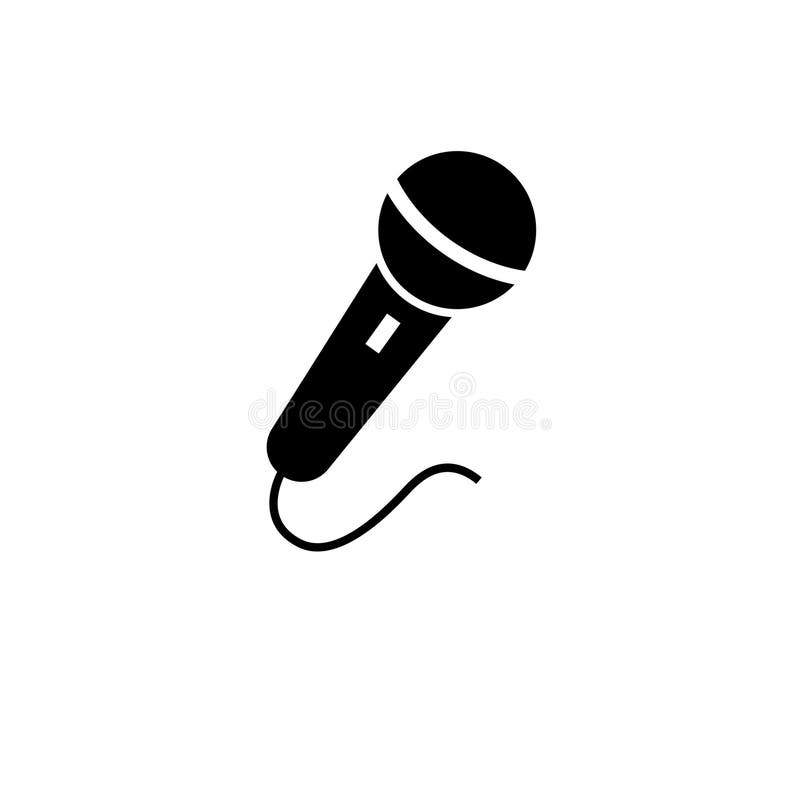 Karaoke Microphone, Sing, Music Solid Flat Vector Icon Isolated on ...