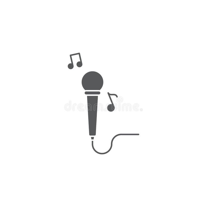 Karaoke Microphone Vector Icon Symbol Isolated on White Background ...