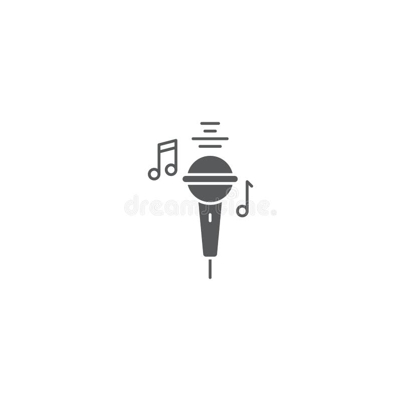 Karaoke Microphone Vector Icon Symbol Isolated on White Background ...