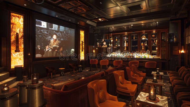 Karaoke Performers Entertain Guests in a Luxury Hotel Lounge Stock ...