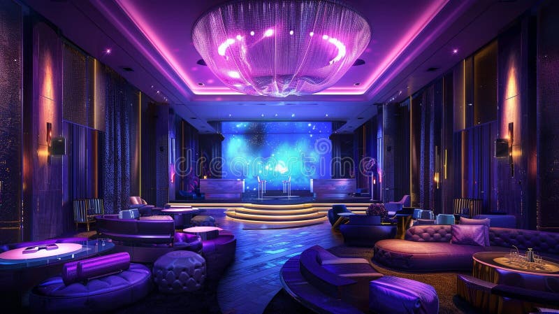 Karaoke Performers Entertain Guests in a Luxury Hotel Lounge Stock ...