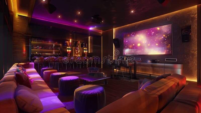 Karaoke Performers Entertain Guests in a Luxury Hotel Lounge Stock ...