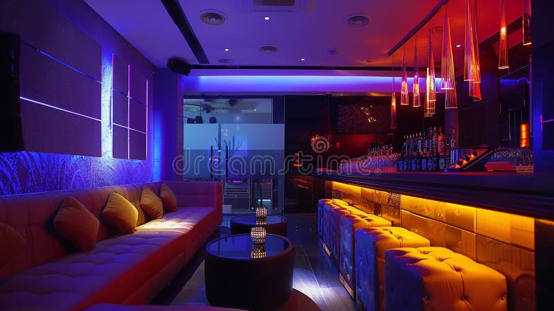 Karaoke Performers Entertaining Guests in a Luxurious Hotel Lounge ...