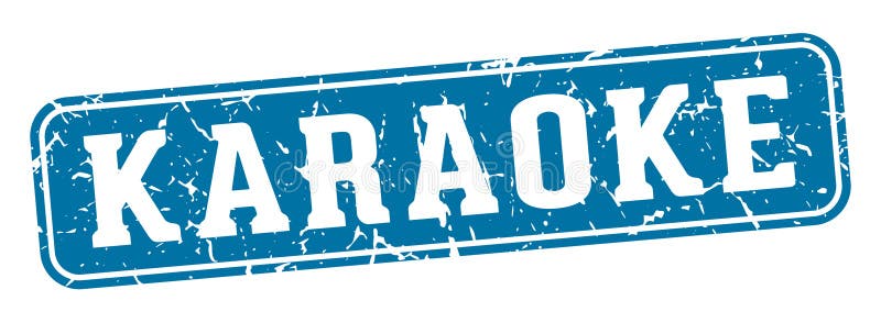 Karaoke Rectangular Sign. Karaoke Stamp Stock Vector - Illustration of ...