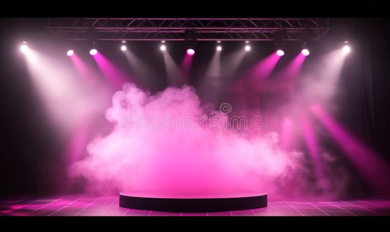 Karaoke Stage with Smoke Coming from it Stock Image - Image of show ...