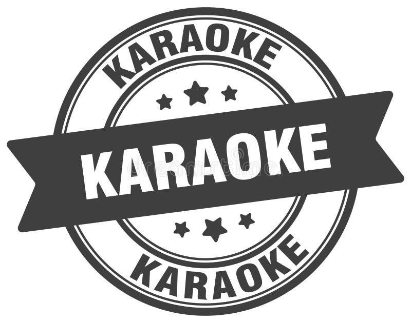 Karaoke Stamp. Karaoke Label on Transparent Background. Round Sign ...