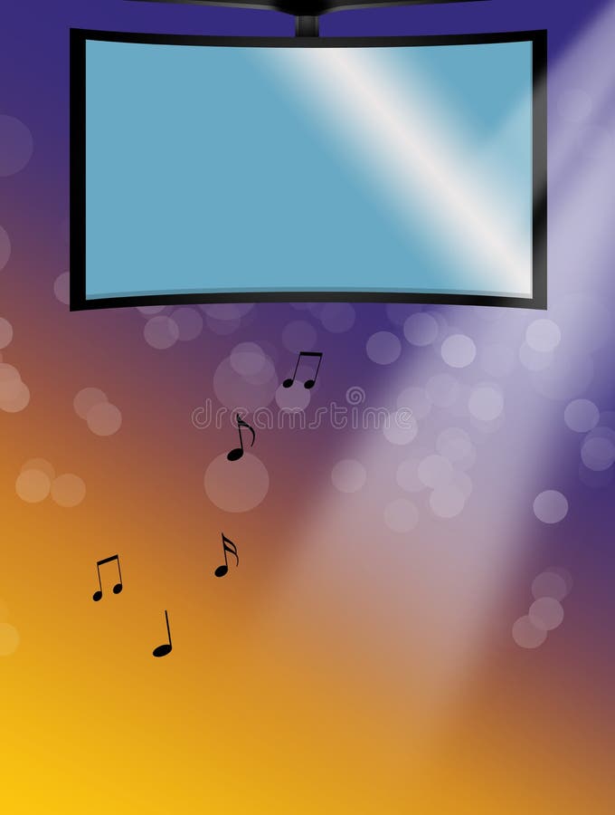 Karaoke television screen stock illustration. Illustration of cute ...