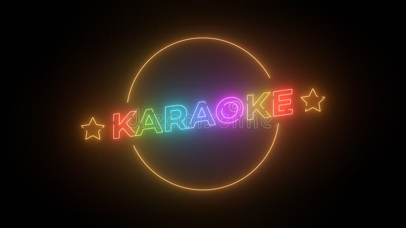 KARAOKE Text Neon Sign Light Symbol Billboard LED Stock Image - Image ...