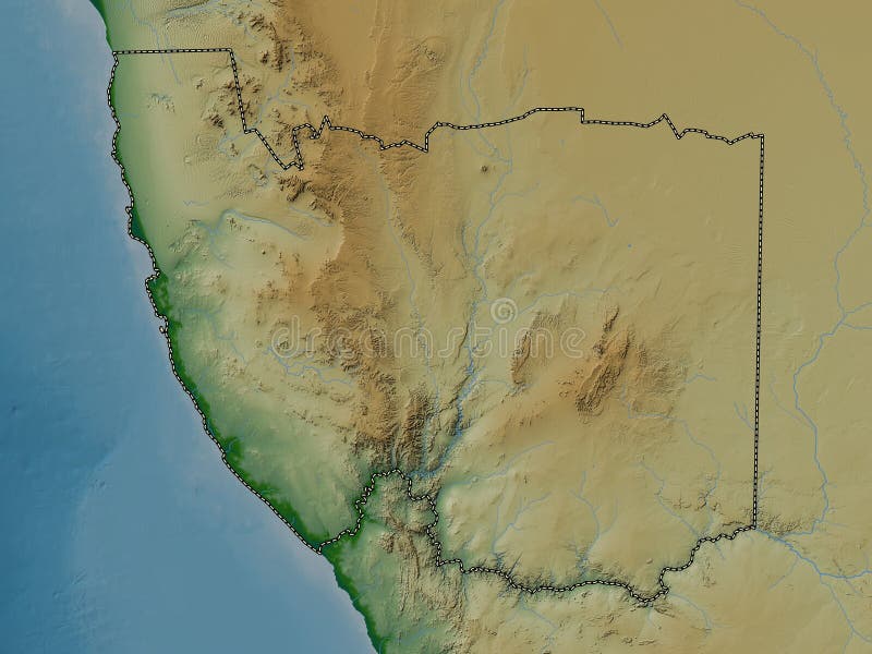 !Karas, Namibia. Physical. No Legend Stock Illustration - Illustration ...