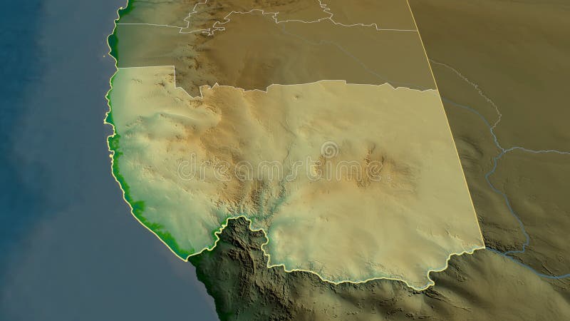 Karas, Namibia - Highlighted. Physical Stock Illustration ...