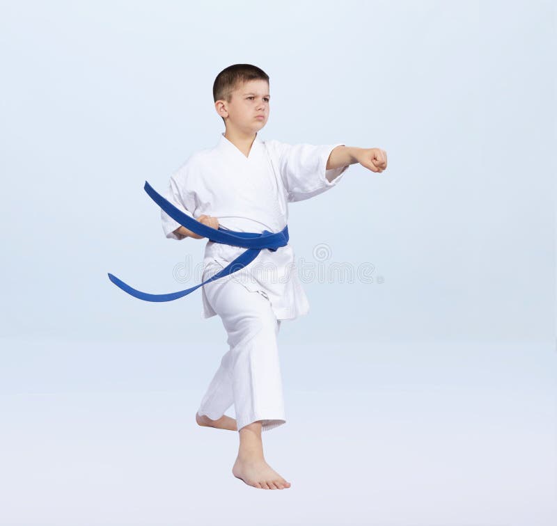Karate Athlete is Beating Punch Arm Stock Photo - Image of sports ...
