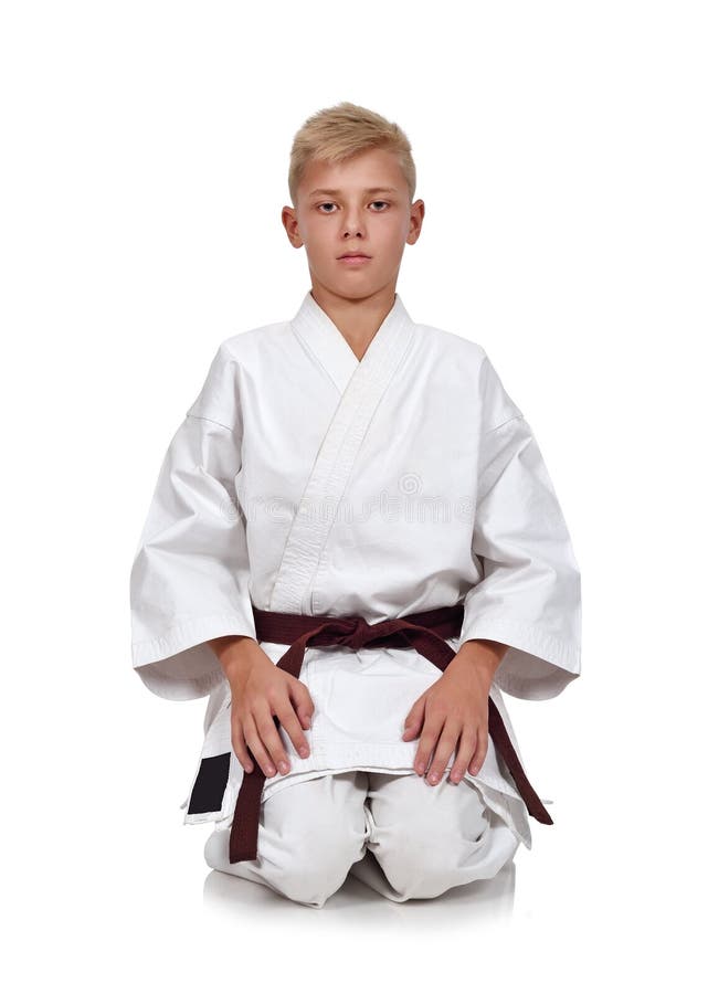 Karate boy meditation stock photo. Image of karate, power - 59624832
