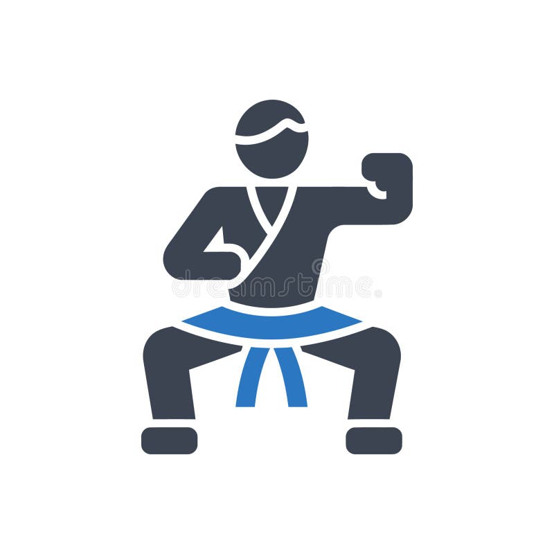 Karate champion icon stock vector. Illustration of champion - 374474196
