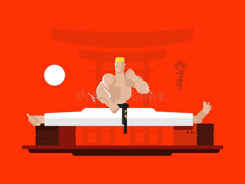 Karate Character Splits Stock Illustrations – 6 Karate Character Splits ...