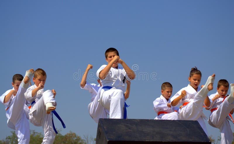 Karate-Demonstration redaktionelles bild. Bild von techniken - 58399825