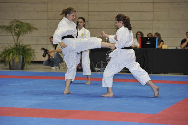 Karate, European Master Cup, Fighting Techniques Editorial Stock Image ...