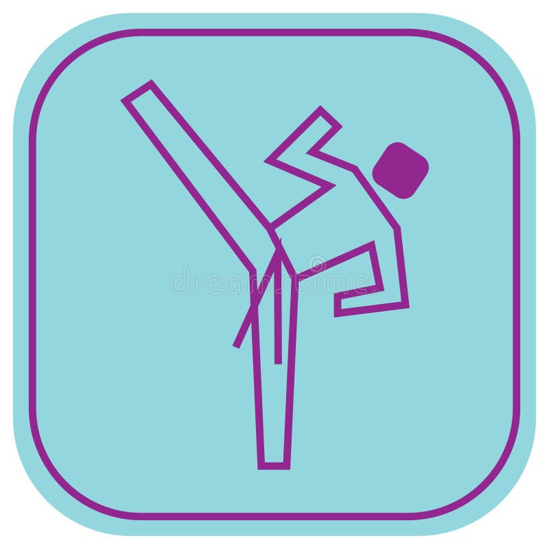 Karate Fighter in Action. Vector Illustration Decorative Design Stock ...