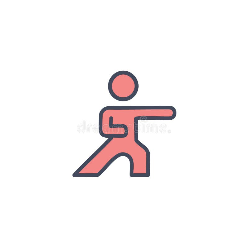 Karate Fighter Icon Illustration. a Simple and Modern Vector ...