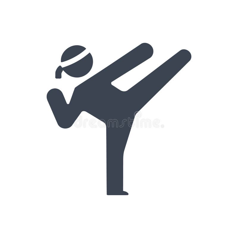 Man Karate Fighter, Martial Arts Training Room, Cartoon Character in ...