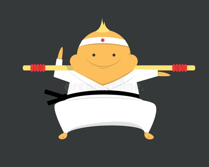 Karate Stick Figure Set stock vector. Illustration of icon - 13865272