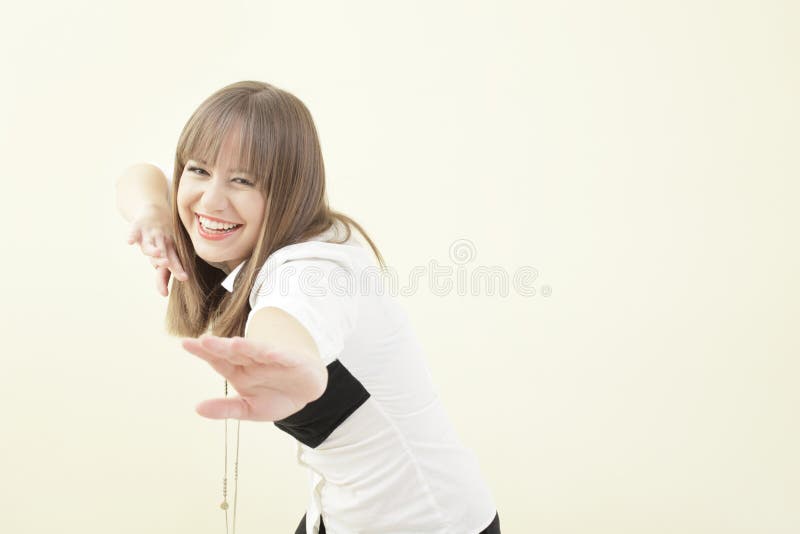 Karate fun stock image. Image of vest, color, brunette - 14711861