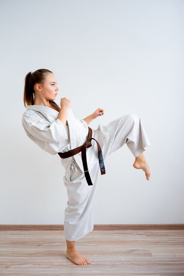 Karate girl training stock image. Image of arts, judo - 106637195