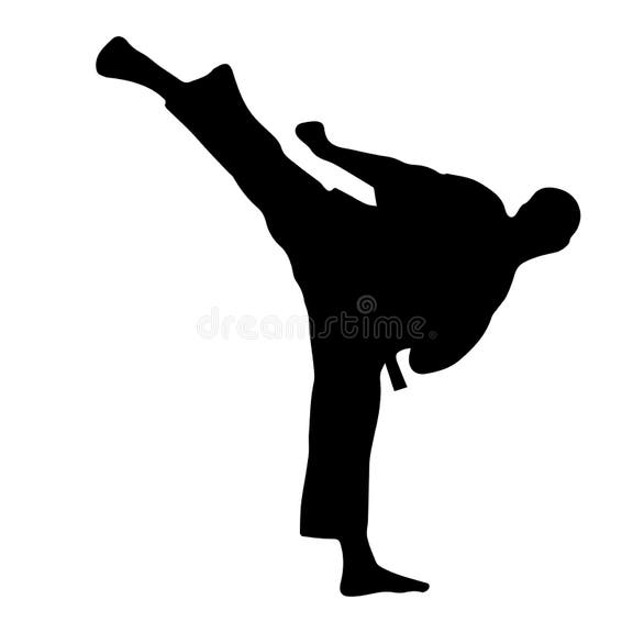 Karate Kata Silhouette Vector Art Stock Vector - Illustration of combat ...