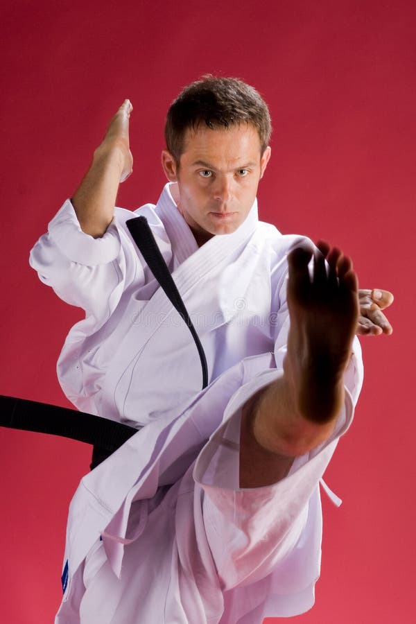 Karate Kick stock photo. Image of kick, fist, handsome - 5929112