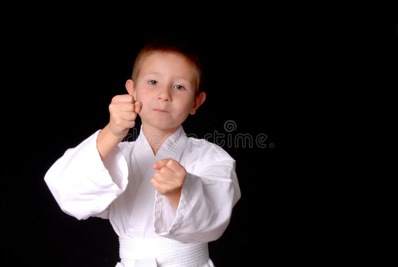 Karate Kid stock image. Image of fighting, sport, black - 4141209