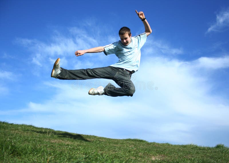 Karate kid stock image. Image of health, jump, happy, sport - 5047567