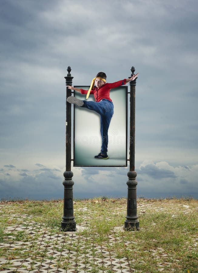 Karate kid billboard stock photo. Image of kick, frame - 160164696