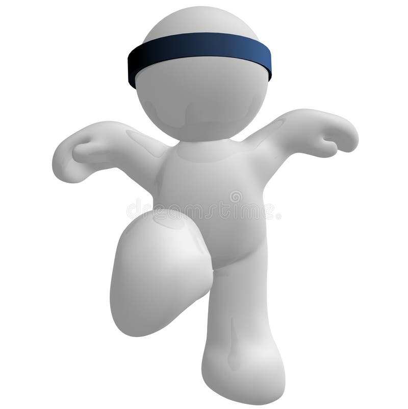 Karate Kid Kungfu Pose Icon Stock Illustration - Illustration of people ...