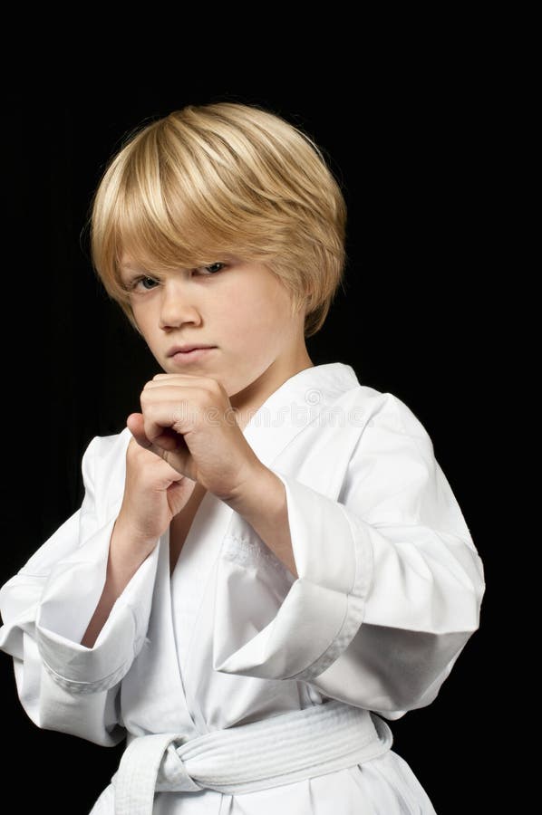 Young Karate Kid stock photo. Image of punch, ninja, arts - 188376