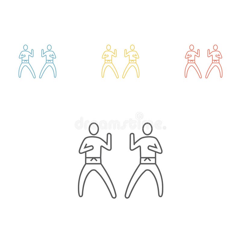 Karate Line Icon Concept. Karate Flat Vector Symbol, Sign, Outline ...