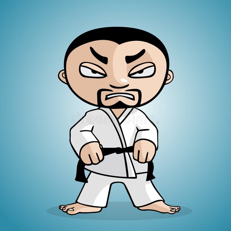 Karate man stock vector. Illustration of cartoon, martial - 11038393