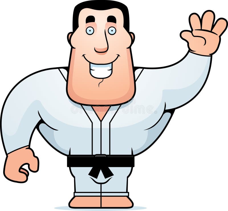 Karate Man stock vector. Illustration of karate, black - 11195493