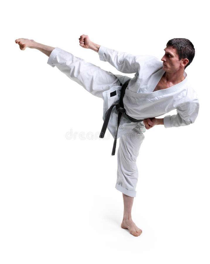 Karate Kick stock photo. Image of kick, fist, handsome - 5929112