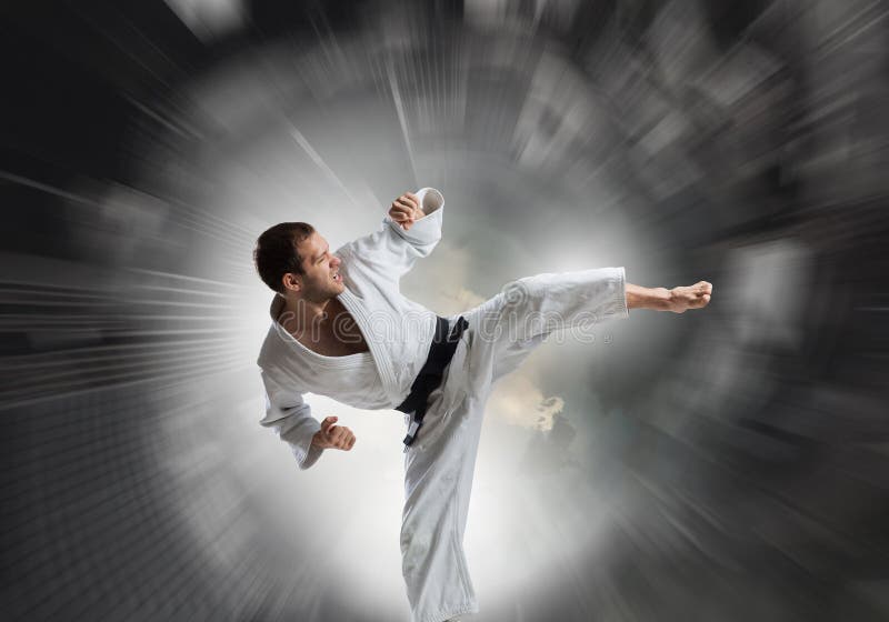 Karate man training stock image. Image of arts, jujitsu - 71326003