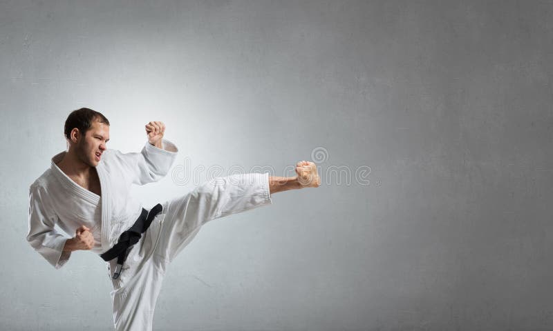 Karate man training stock image. Image of arts, jujitsu - 71326003