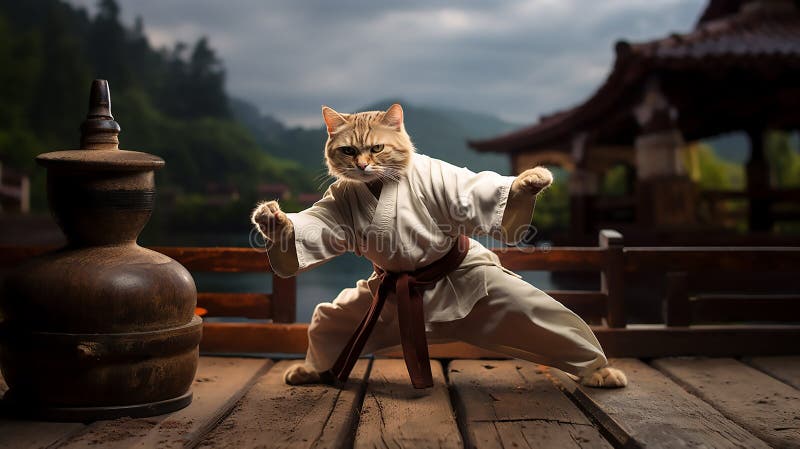 Karate cat stock illustration. Illustration of mammal - 298520207 Karate cat stock illustration. Illustration of mammal - 298520207