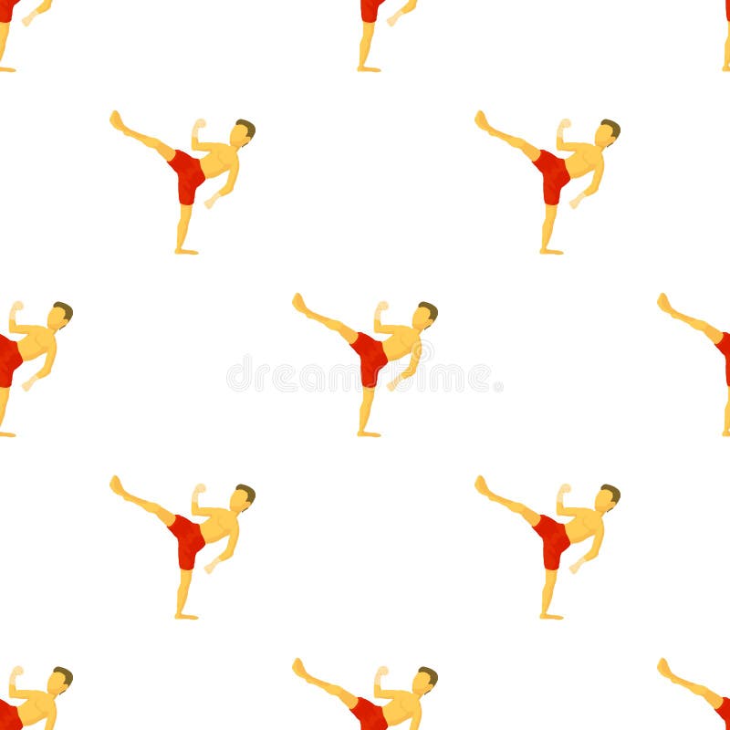 Karate Pattern Seamless Vector Stock Vector - Illustration of practice ...