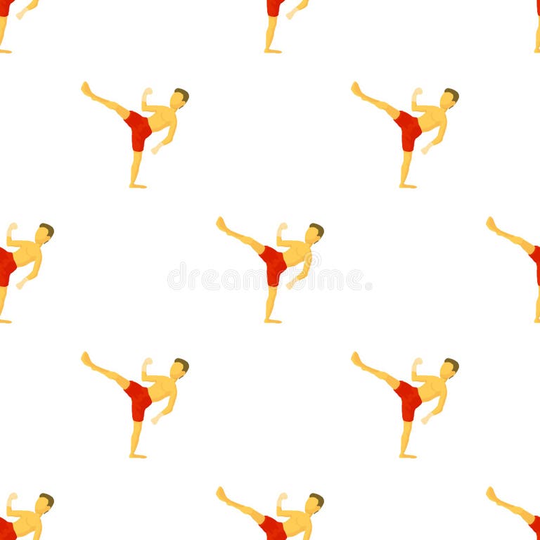 Karate Pattern Seamless Vector Stock Vector - Illustration of practice ...