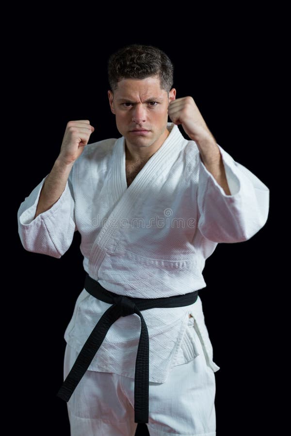Karate Player Sitting in Seiza Position Stock Image - Image of practice ...