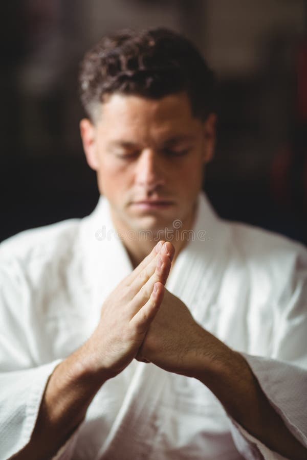 Karate Player Performing Karate Stance Stock Photo - Image of martial ...