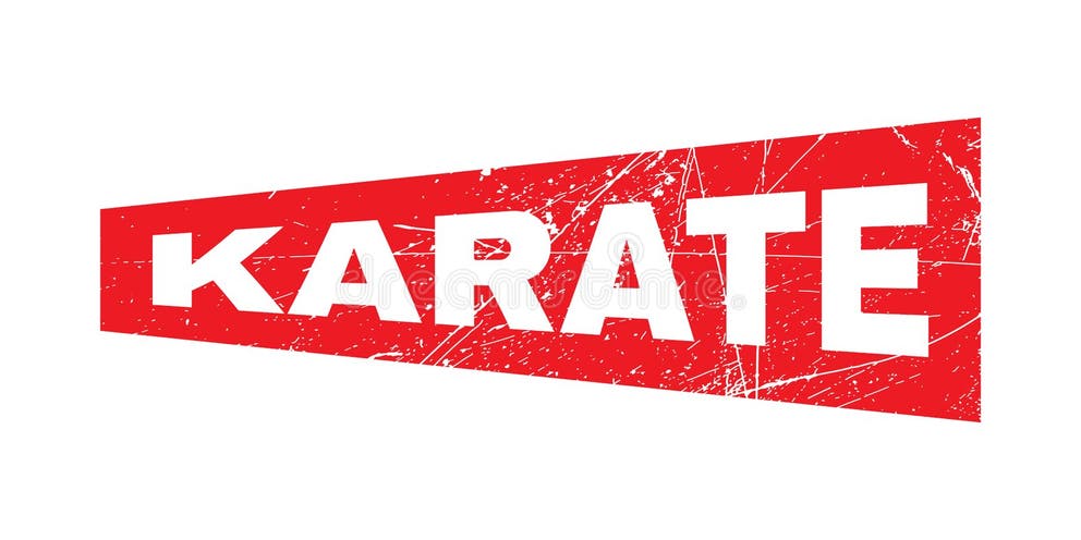 Karate Red Stamp, Martial Art Vector Graphic Stock Vector ...
